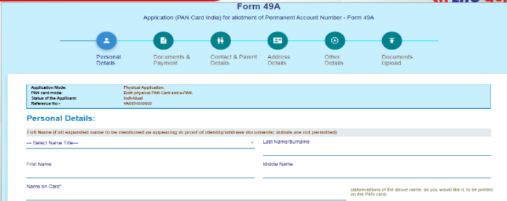 PAN Card – Procedure – nimbusknowledgebank